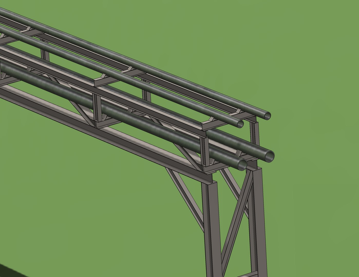 3D Pipe Rack Model - TurboSquid 1975288