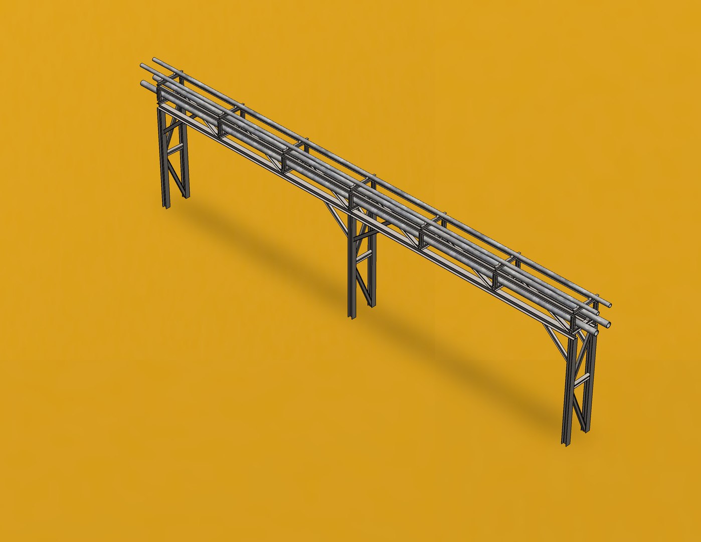 3D Pipe Rack Model - TurboSquid 1975288