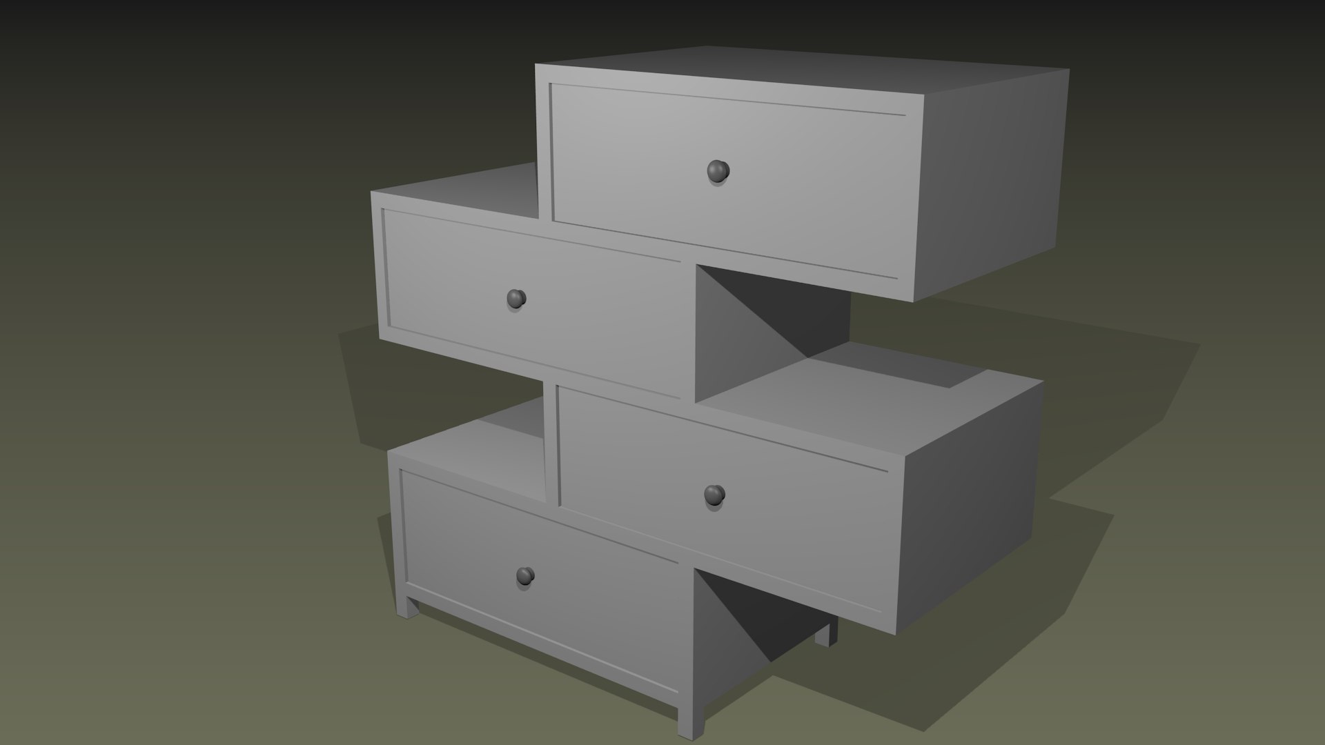 3d Modern Dresser Model