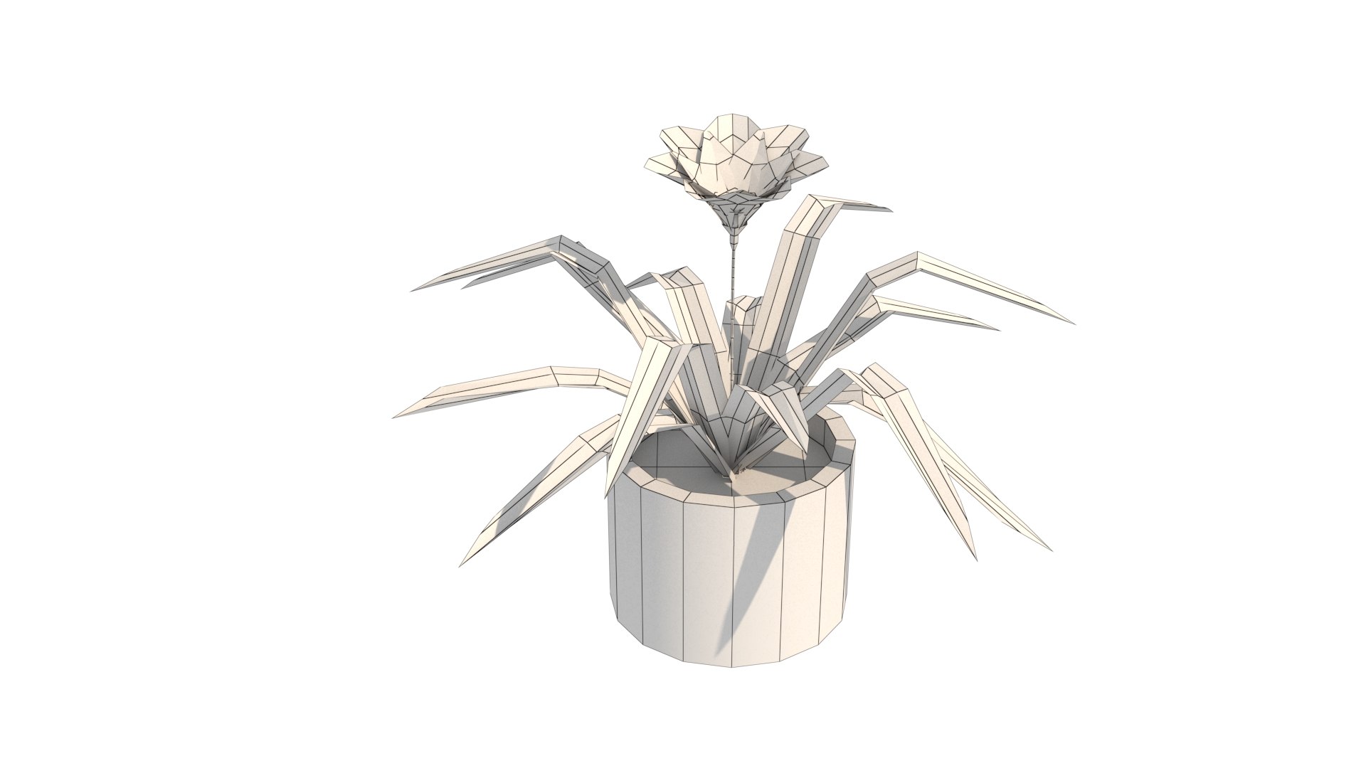 Low Poly Blue Flower Model - TurboSquid 2000423