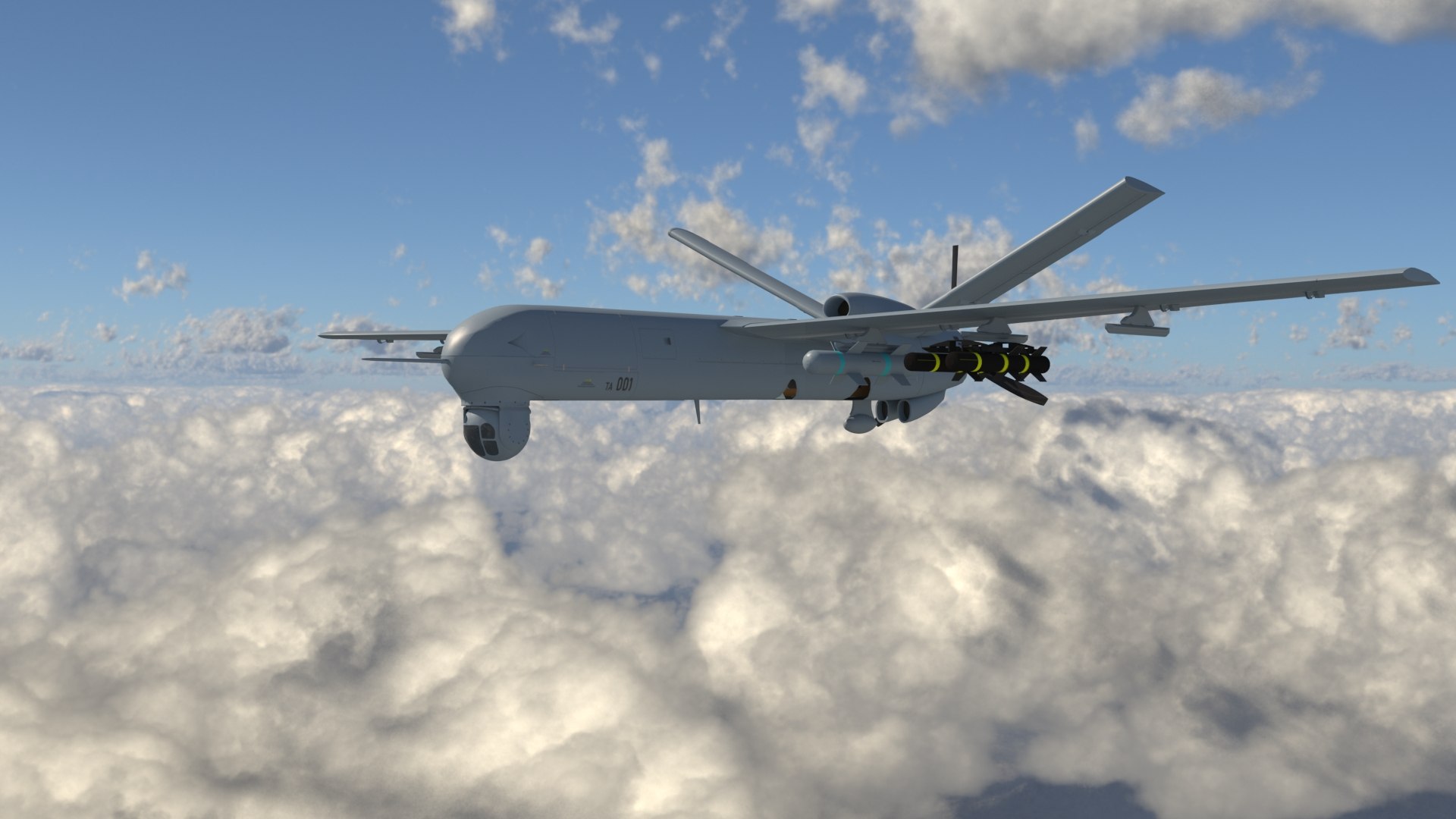 3D IHA UAV ANKA-A-B-C-I TAI TUSAS Model - TurboSquid 1733149