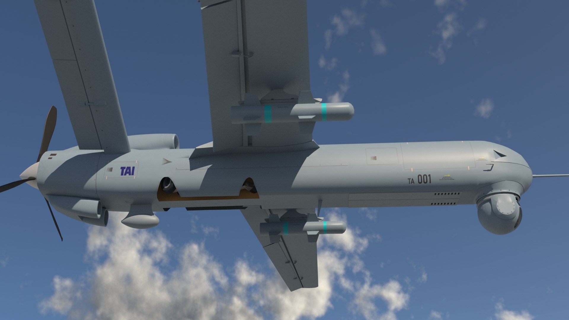 3D IHA UAV ANKA-A-B-C-I TAI TUSAS model - TurboSquid 1733149