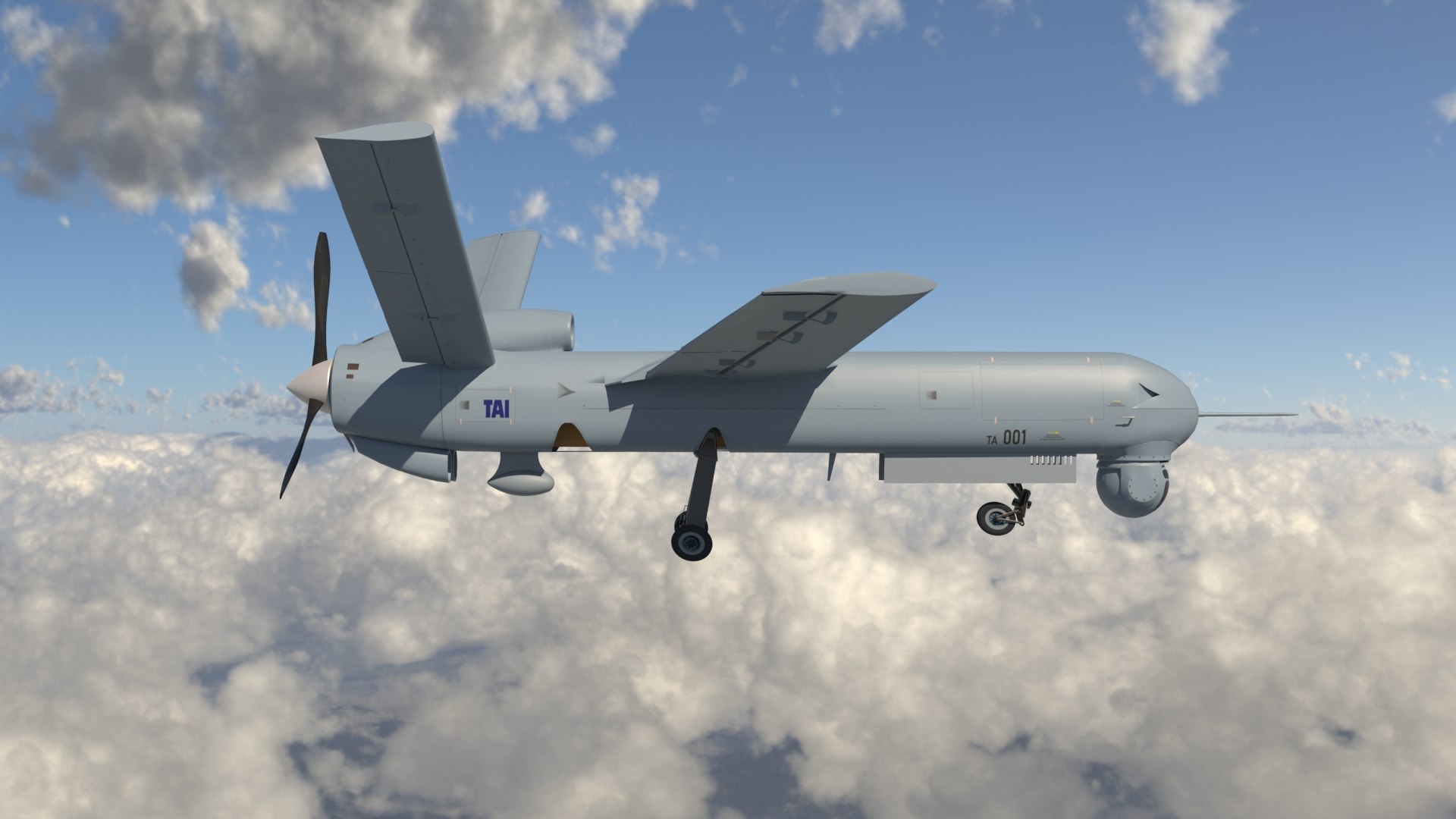 3D IHA UAV ANKA-A-B-C-I TAI TUSAS model - TurboSquid 1733149