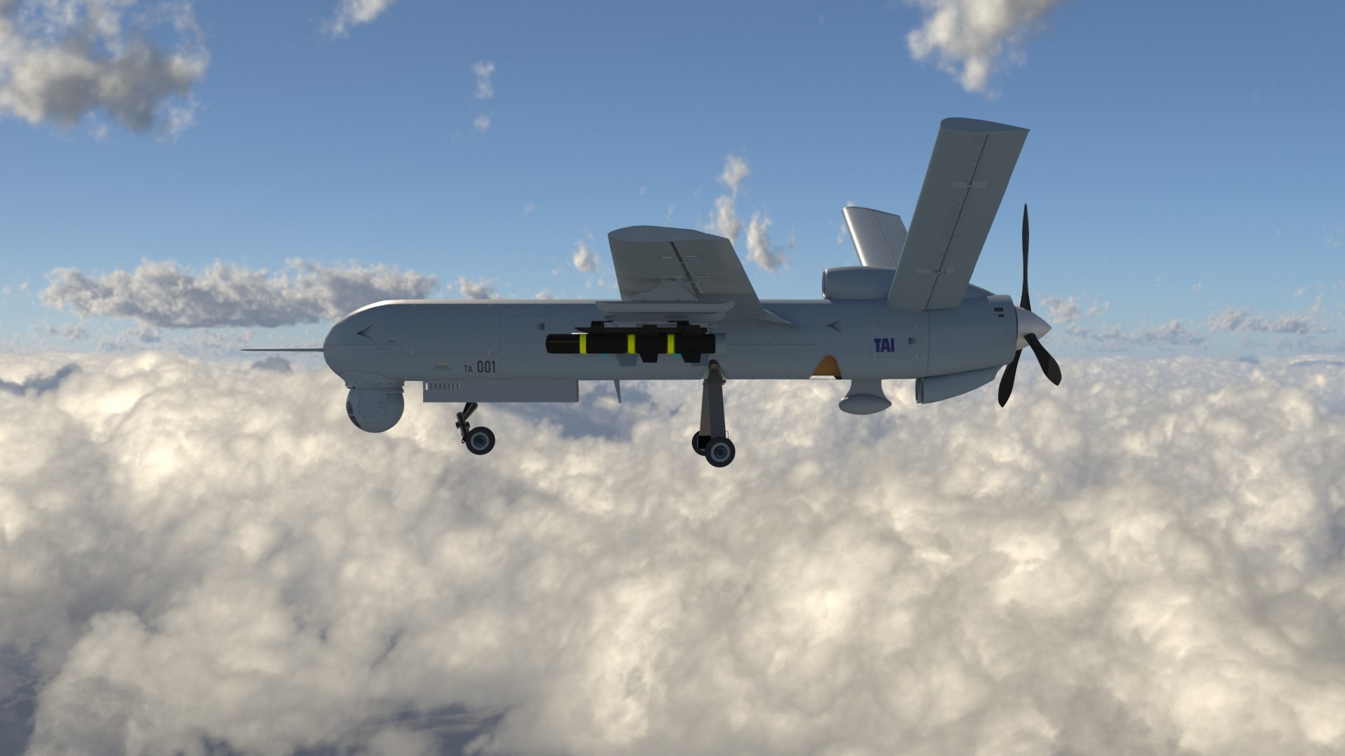 3D IHA UAV ANKA-A-B-C-I TAI TUSAS Model - TurboSquid 1733149