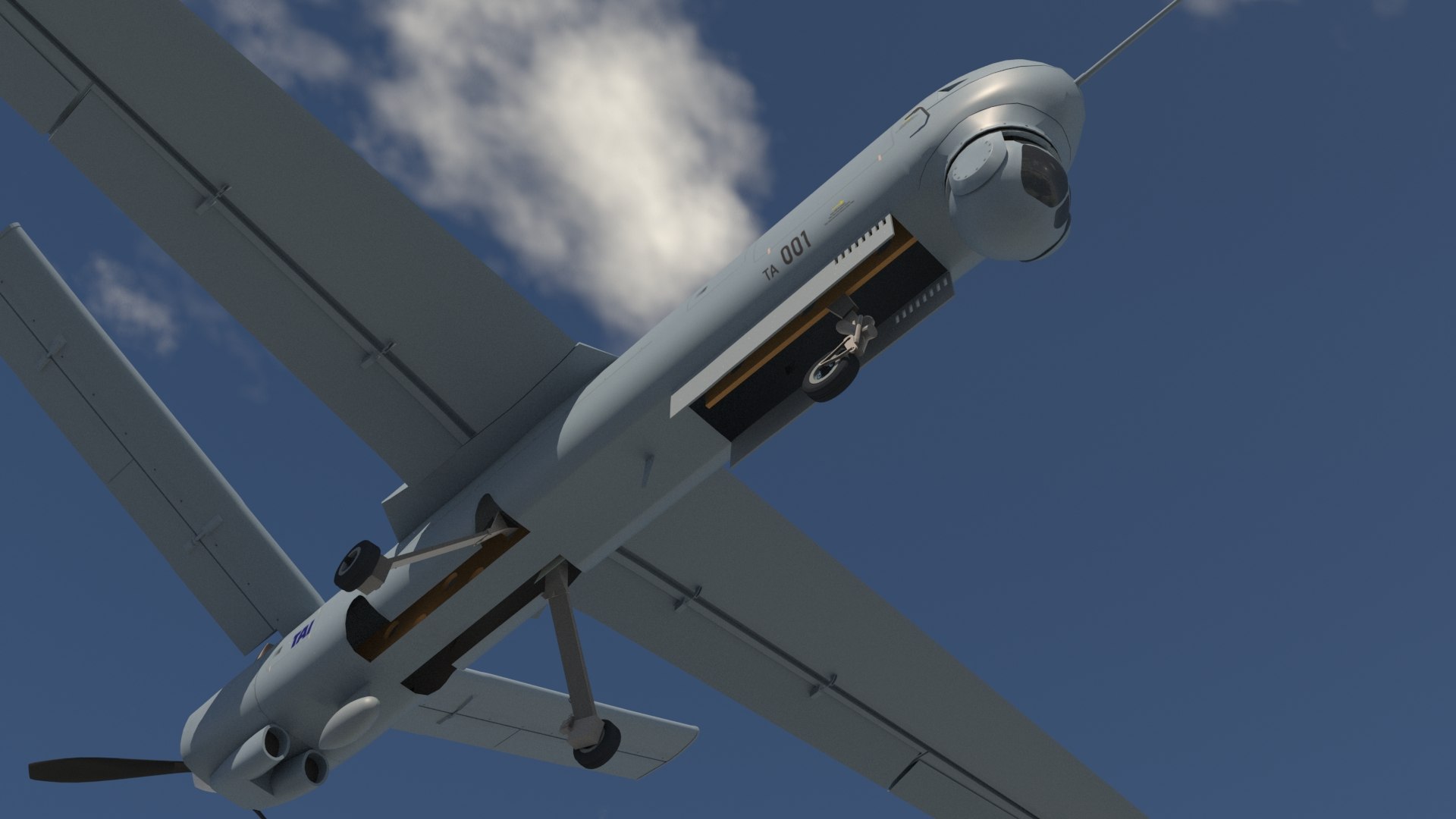 3D IHA UAV ANKA-A-B-C-I TAI TUSAS Model - TurboSquid 1733149