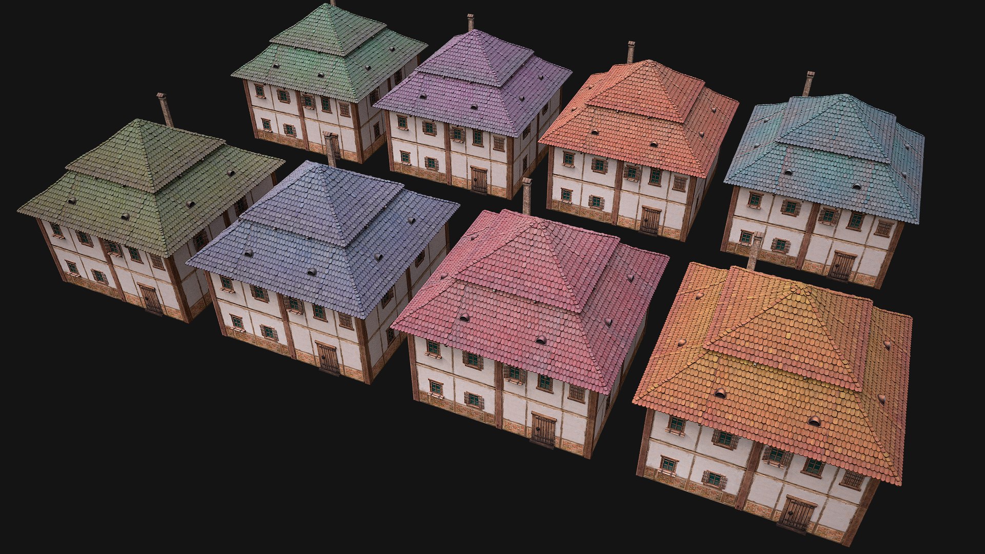 Medieval Two Storey House 3D - TurboSquid 2167838