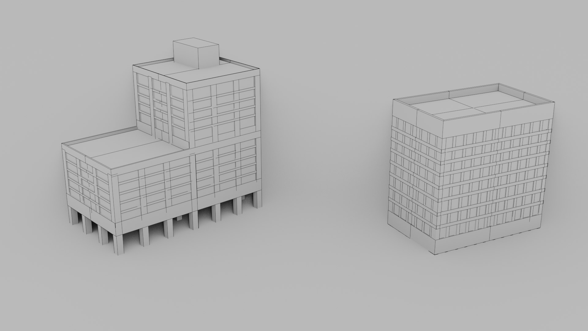 3D Low Poly Buildings Vol-1 - Game Ready - PBR - TurboSquid 1838985