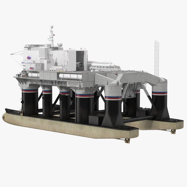 modelo 3d Plataforma de lanzamiento flotante Odyssey Rigged ...