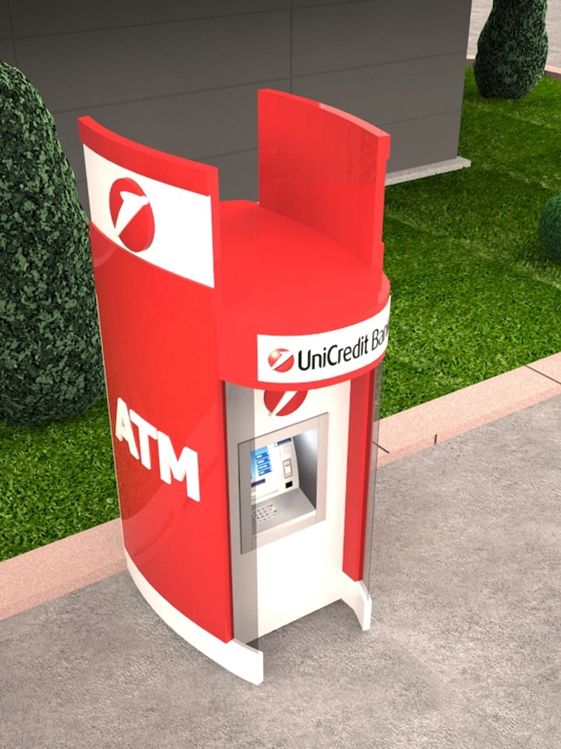3D stand-alone atm kiosk exterior - TurboSquid 1271382