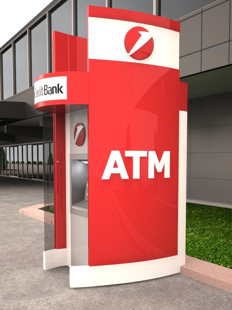 3D stand-alone atm kiosk exterior - TurboSquid 1271382