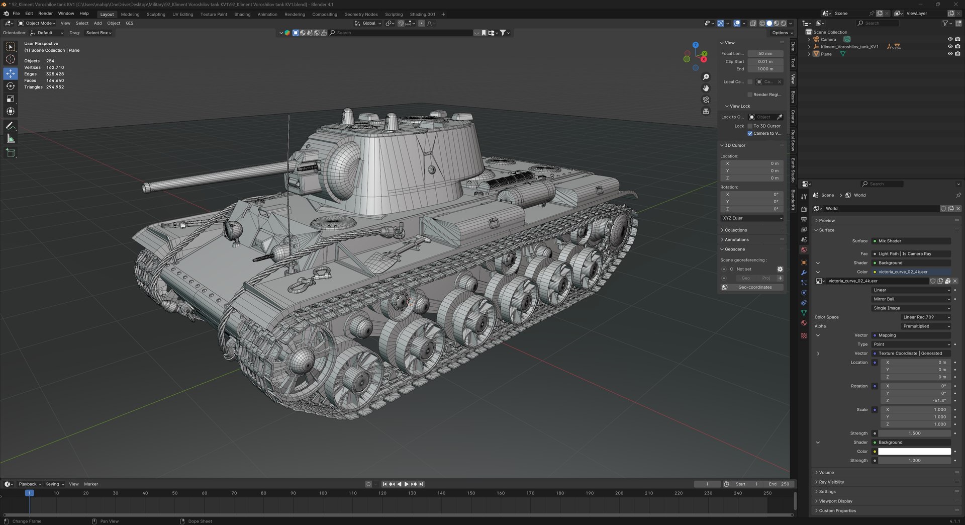 Kliment Voroshilov Tank KV1 3D Model - TurboSquid 2331396