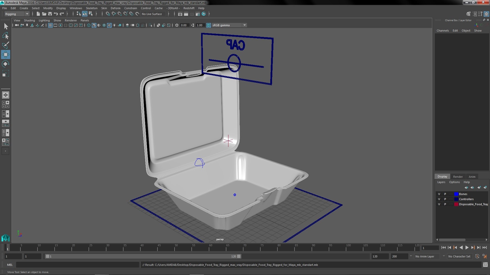 3D Disposable Food Tray Rigged for Maya - TurboSquid 1956096