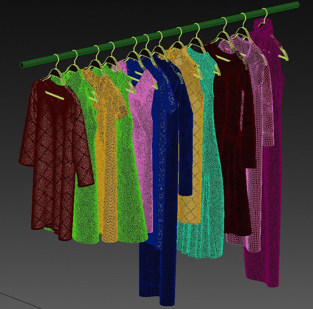 3d Model Woman Clothes Hangers