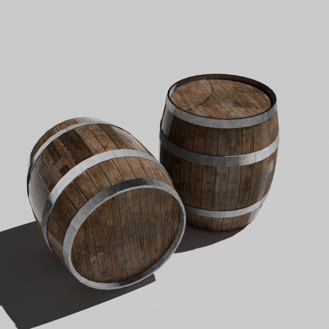 Wooden Barrel Low-Poly Game Ready 3D Model - TurboSquid 2264034