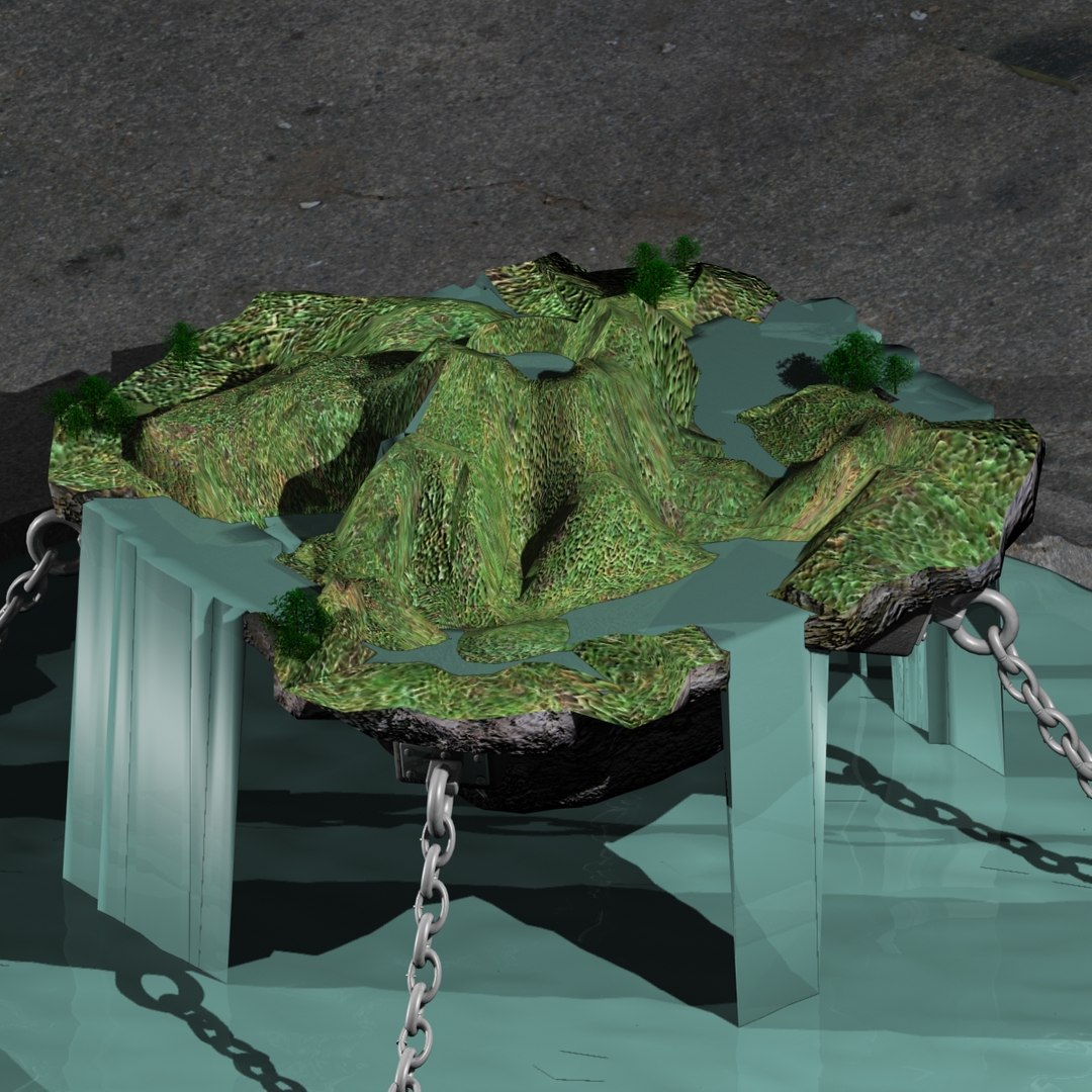 floating island 3d model