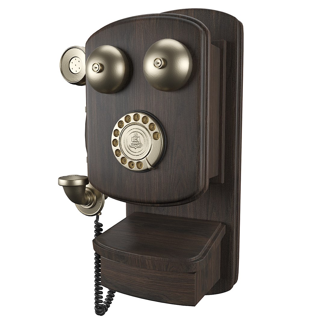 Vintage wall phone 3D model - TurboSquid 1590843