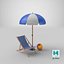 Beach set 3D model - TurboSquid 1513526