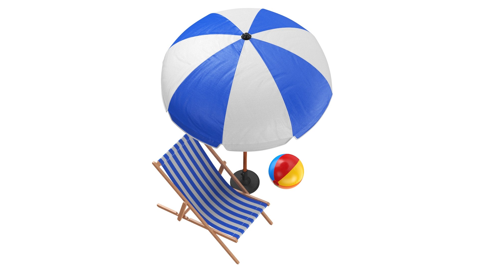 Beach set 3D model - TurboSquid 1513526
