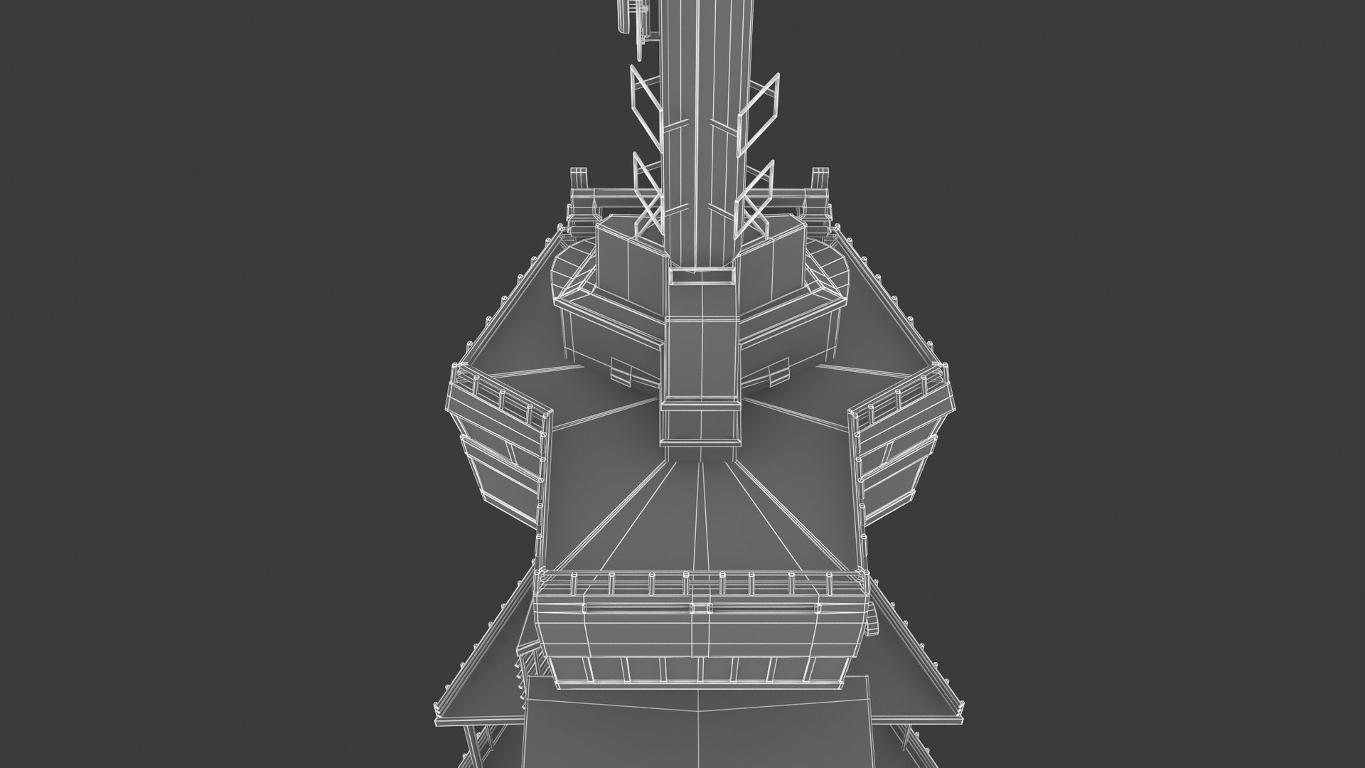 Telecommunication Tower Communication Model - TurboSquid 1673059