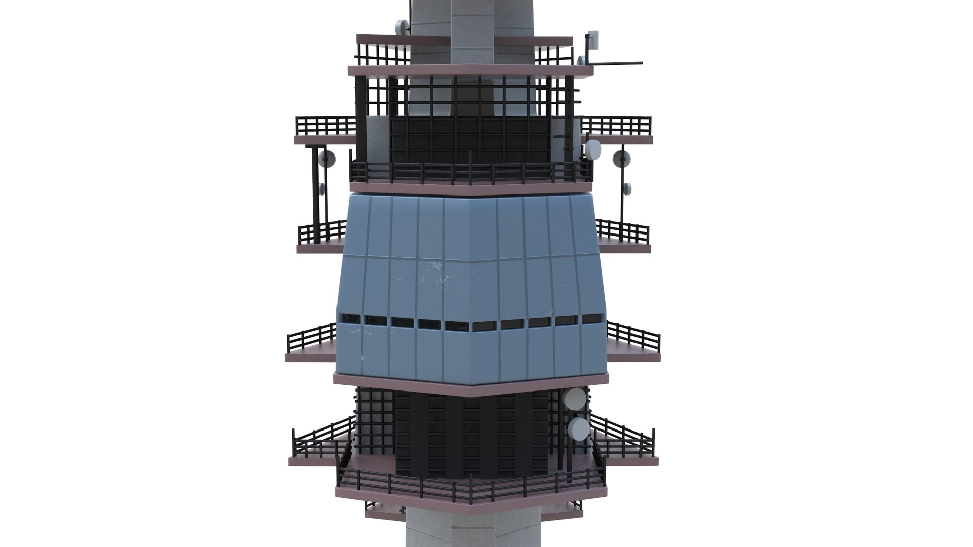 Telecommunication Tower Communication Model - TurboSquid 1673059
