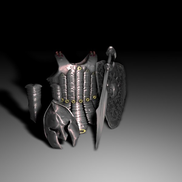 armor sword 3d obj