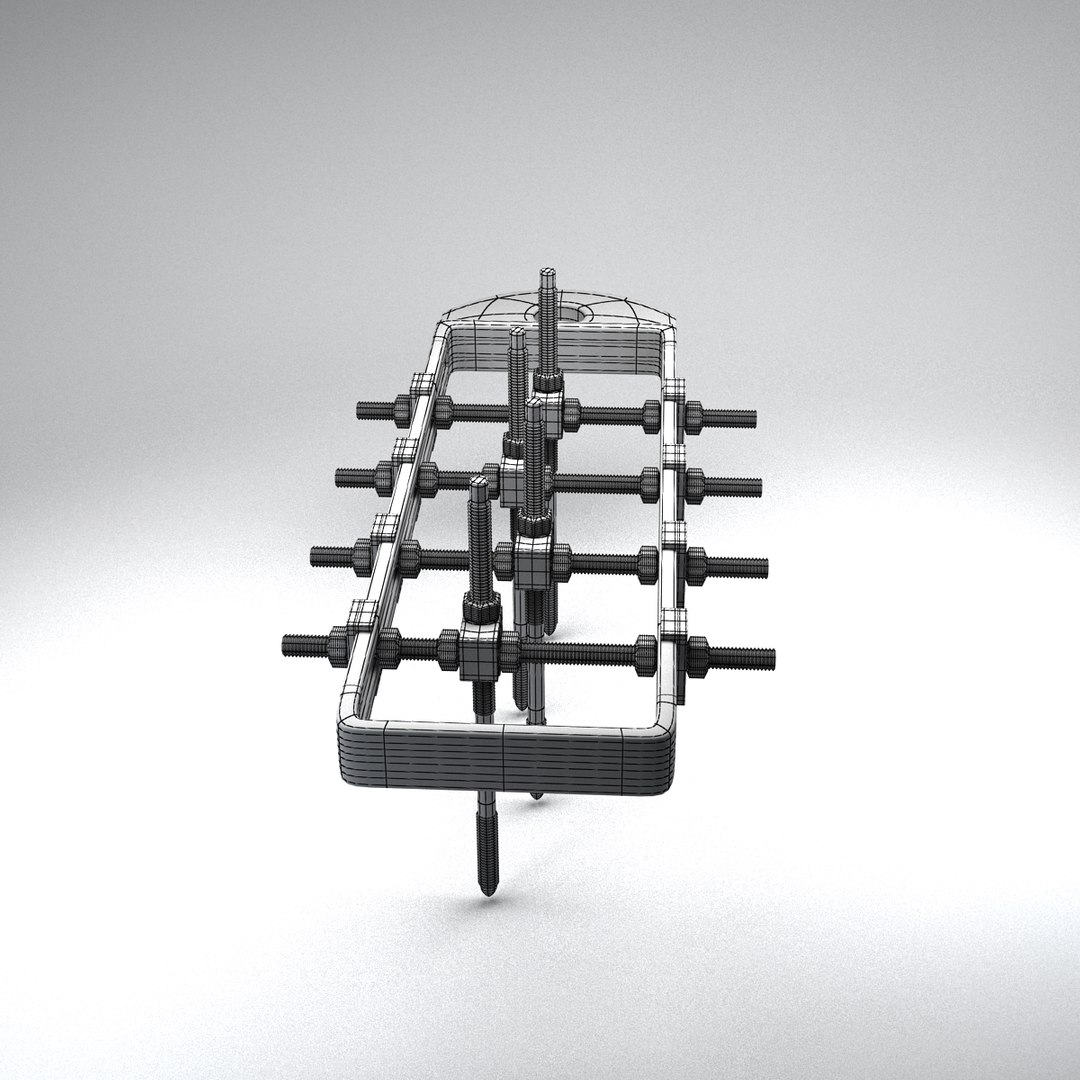 3dsmax Bone External Fixation Apparatus