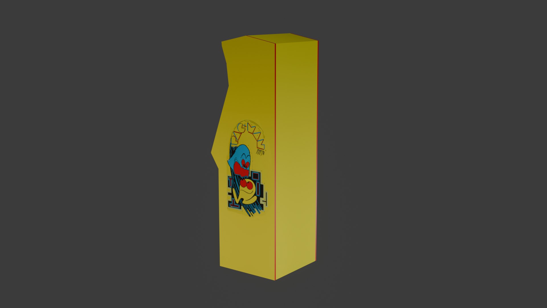 Low Poly Pac-Man Arcade Cabinet 3D Model - TurboSquid 2273003