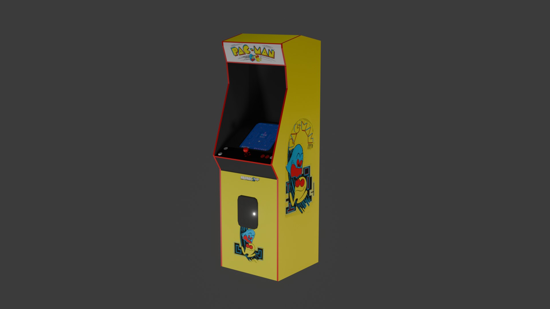 Low Poly Pac-Man Arcade Cabinet 3D Model - TurboSquid 2273003