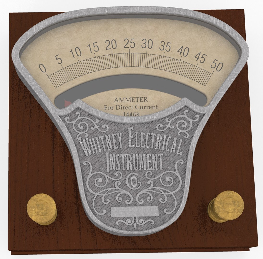 3D vintage ammeter manufactured whithey - TurboSquid 1431656