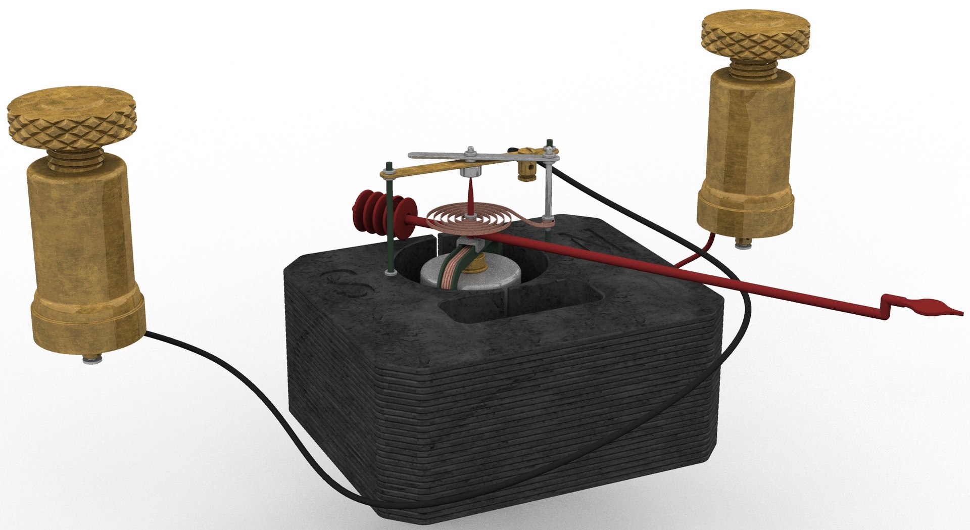 3D vintage ammeter manufactured whithey - TurboSquid 1431656