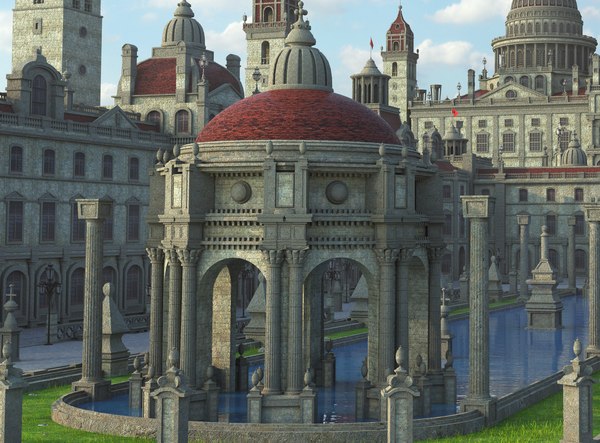 3D Fantasy Dome City Environment - TurboSquid 1775993