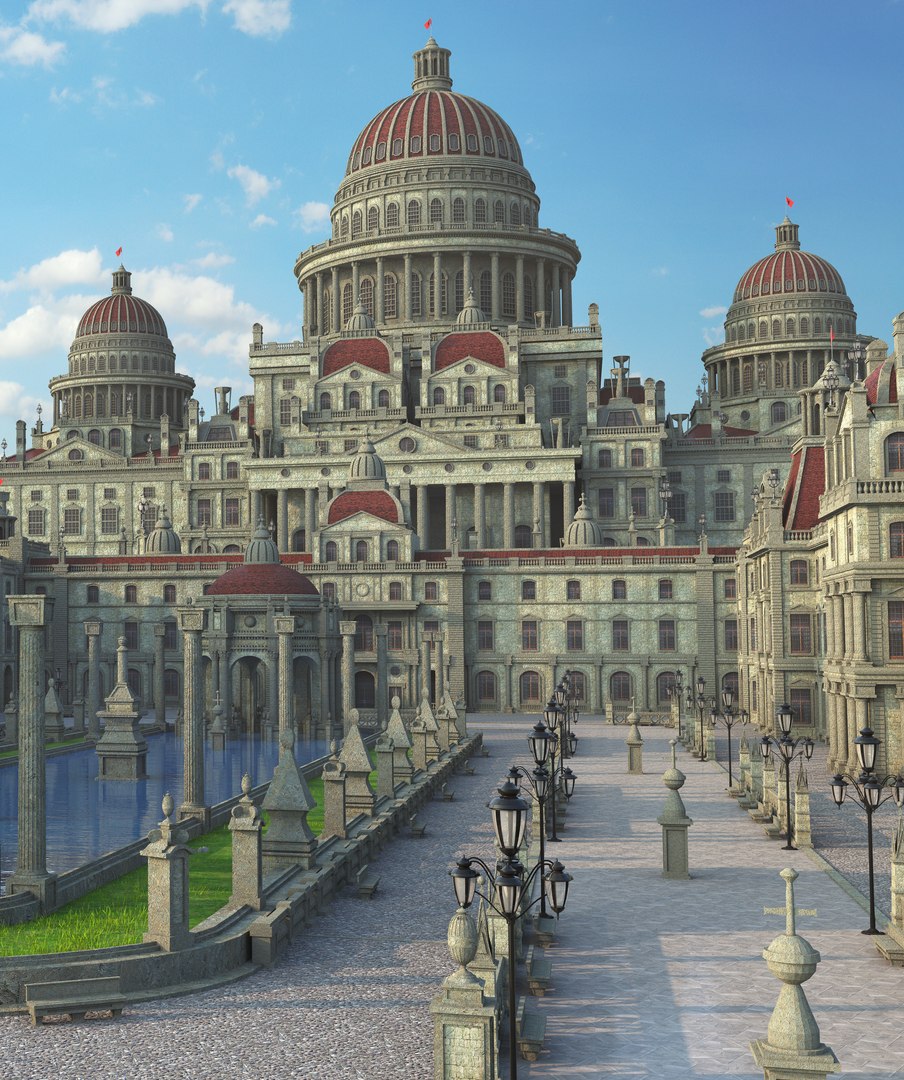 3D Fantasy Dome City Environment - TurboSquid 1775993