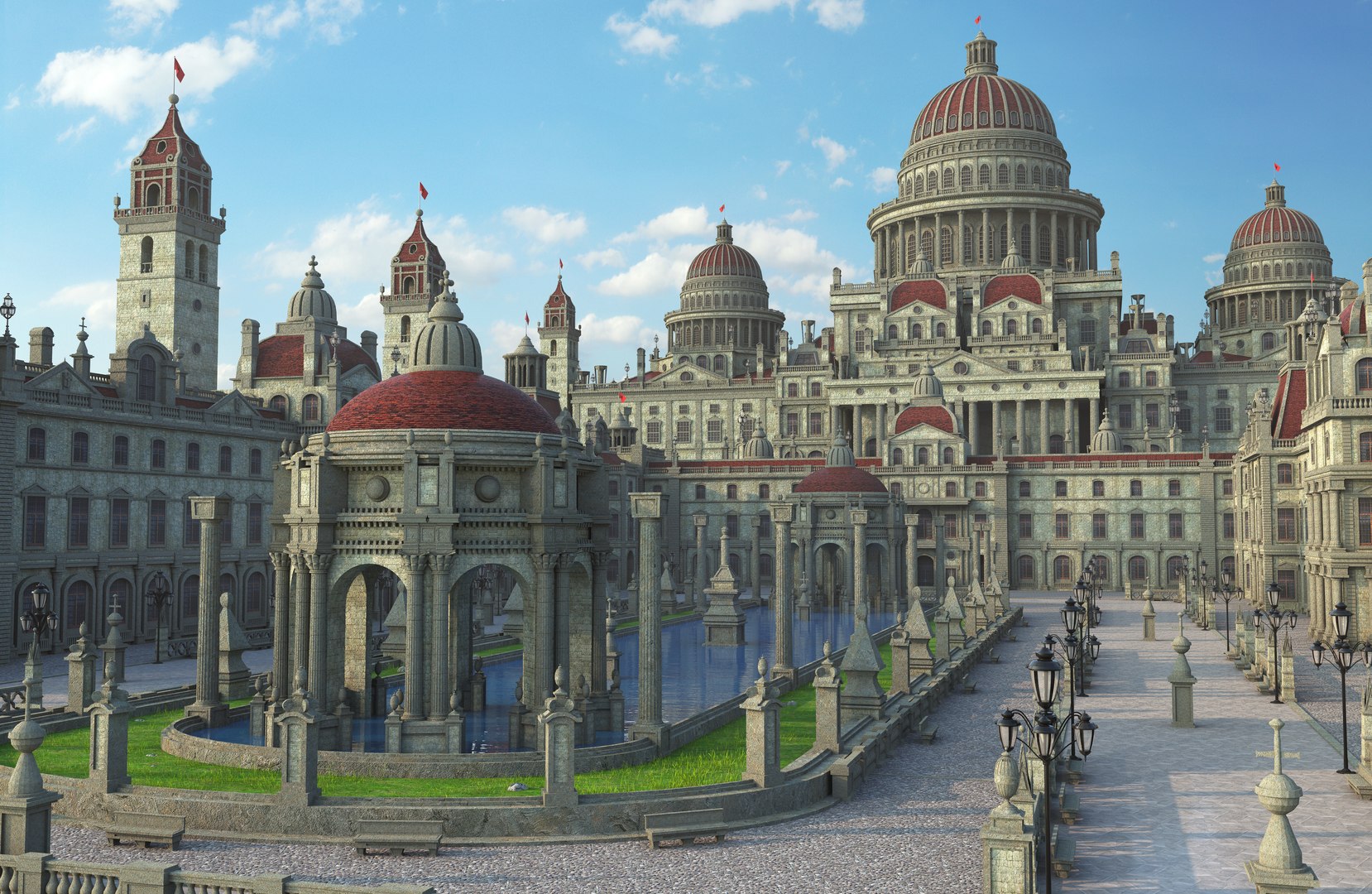 3D Fantasy Dome City Environment - TurboSquid 1775993