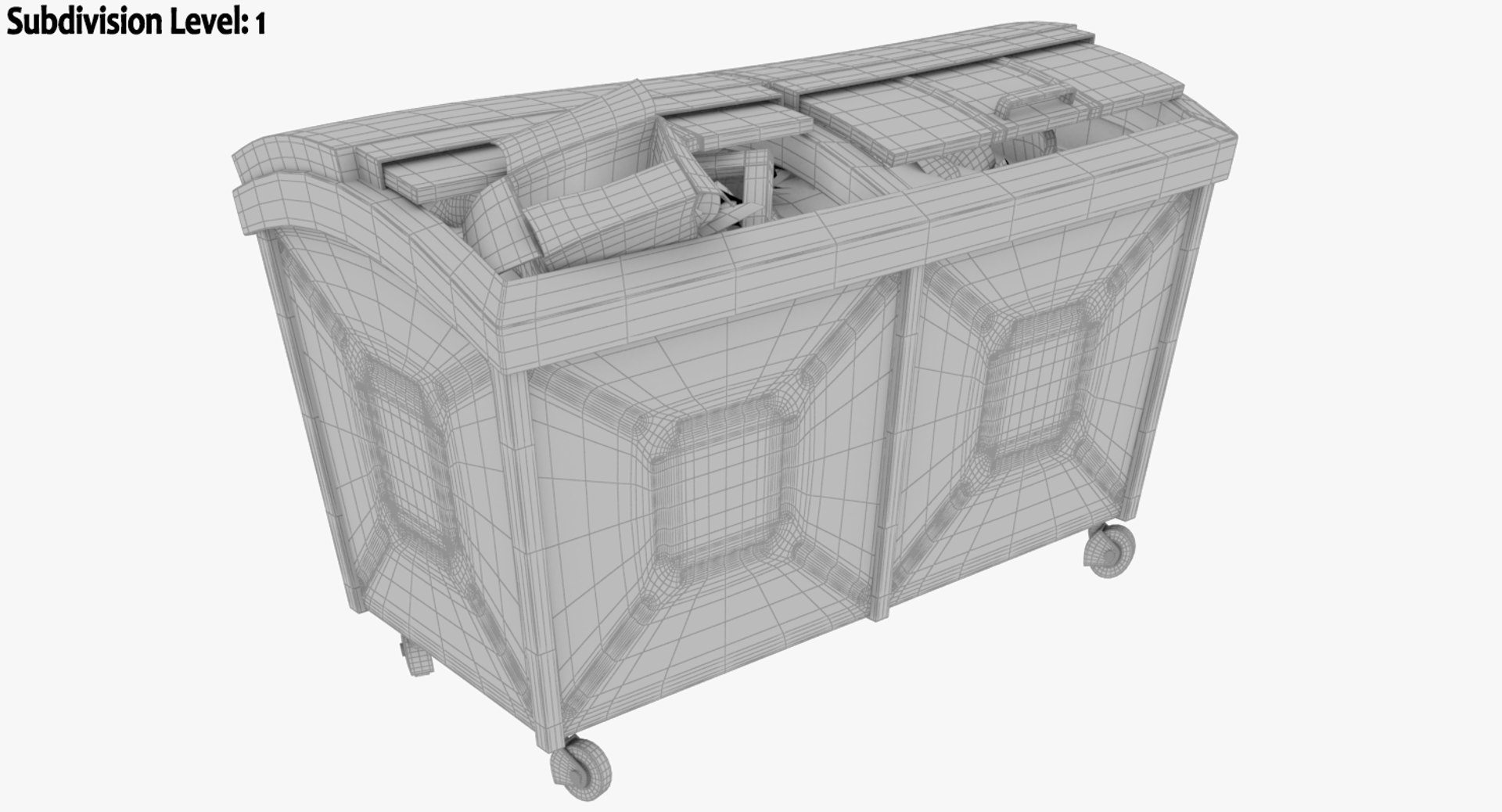 3d Trash Box Model