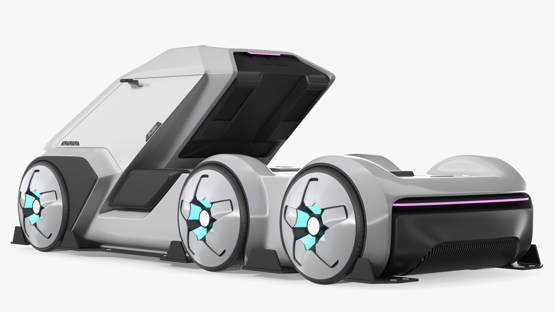 3D Futuristic Hi-Tech Truck White Rigged model - TurboSquid 2172238