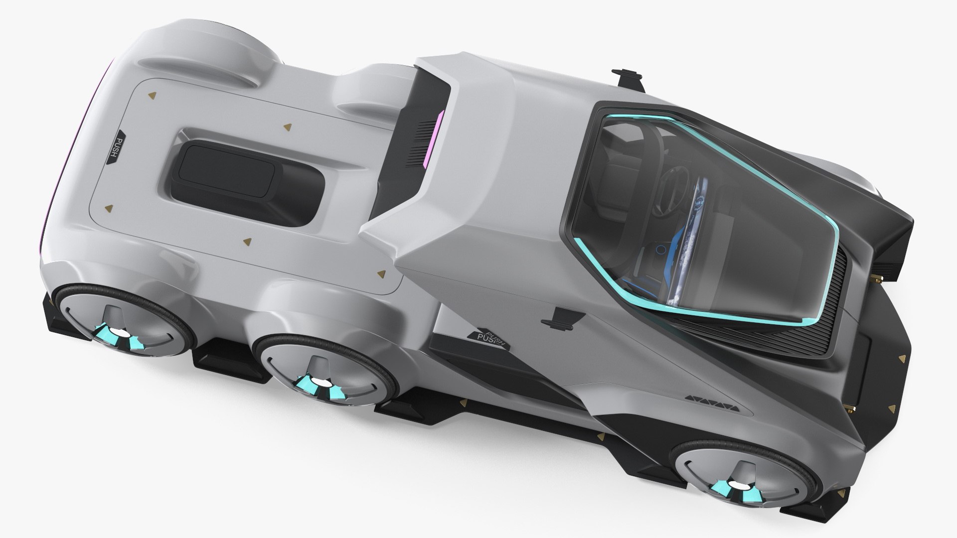 3D Futuristic Hi-Tech Truck White Rigged model - TurboSquid 2172238