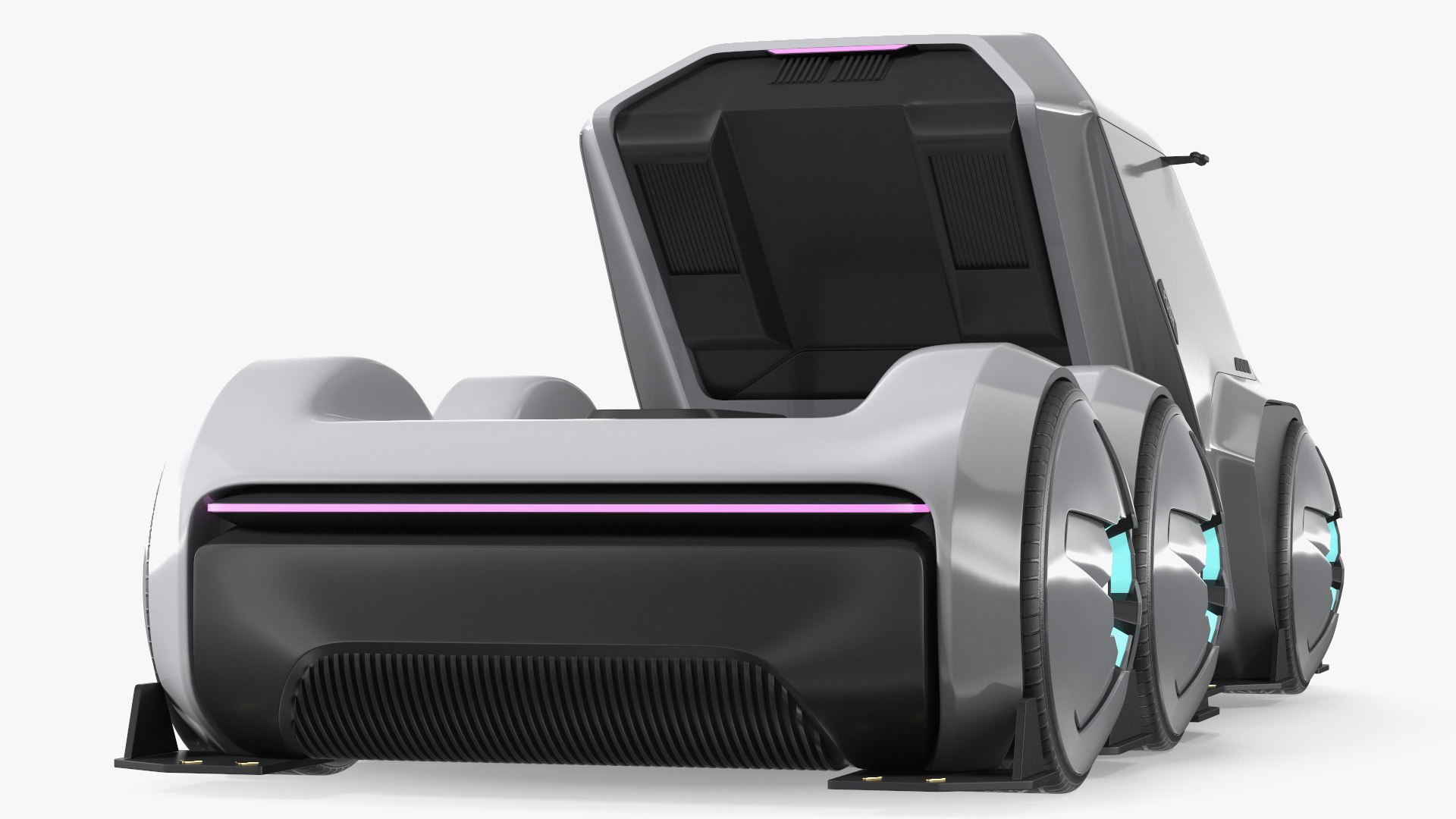 3D Futuristic Hi-Tech Truck White Rigged model - TurboSquid 2172238