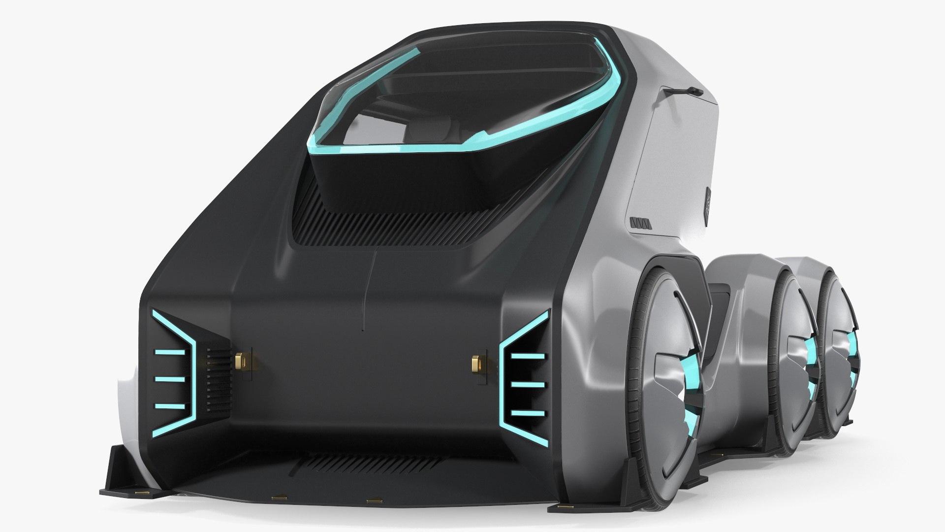 3D Futuristic Hi-Tech Truck White Rigged model - TurboSquid 2172238