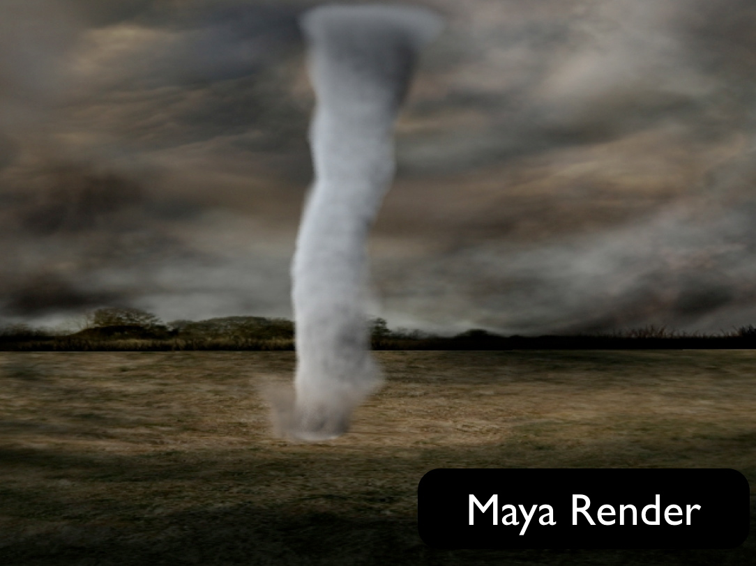 3d simulated animation tornado model