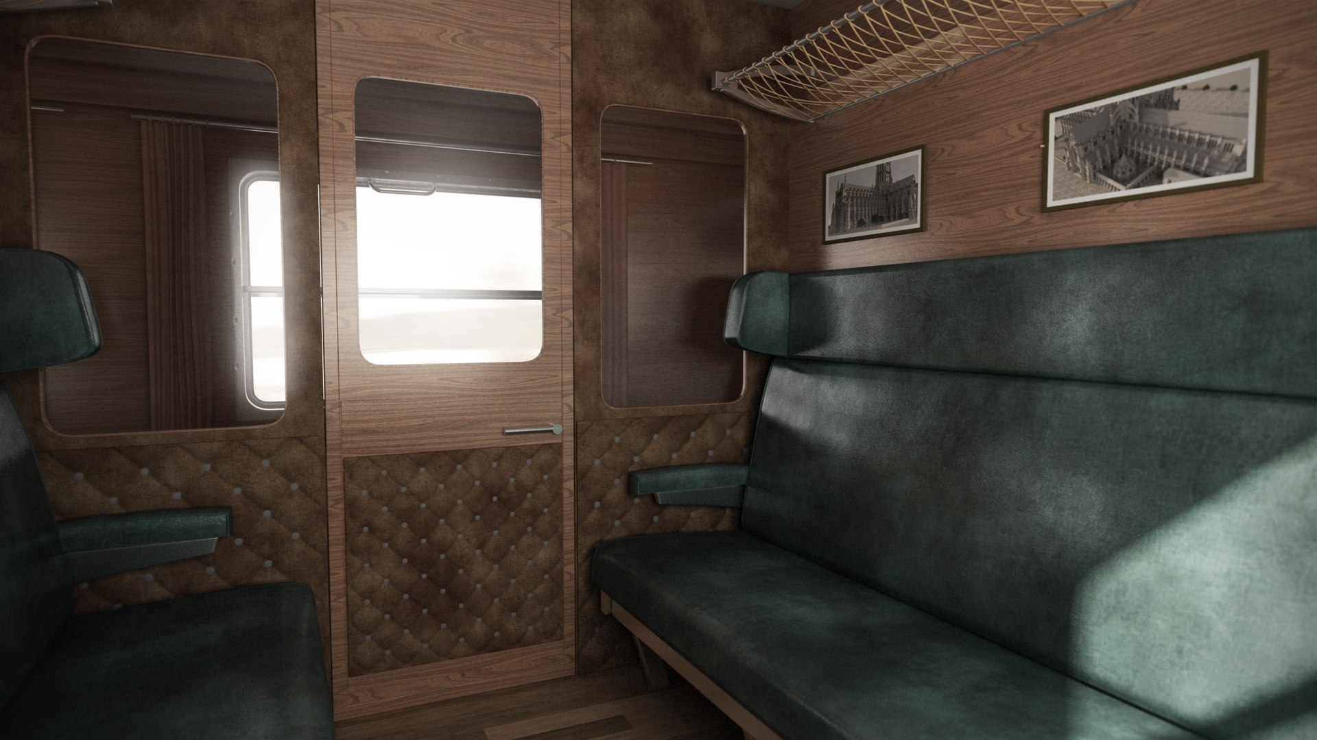 3D Old Train Interior With Compartments 05 Model - TurboSquid 1904046