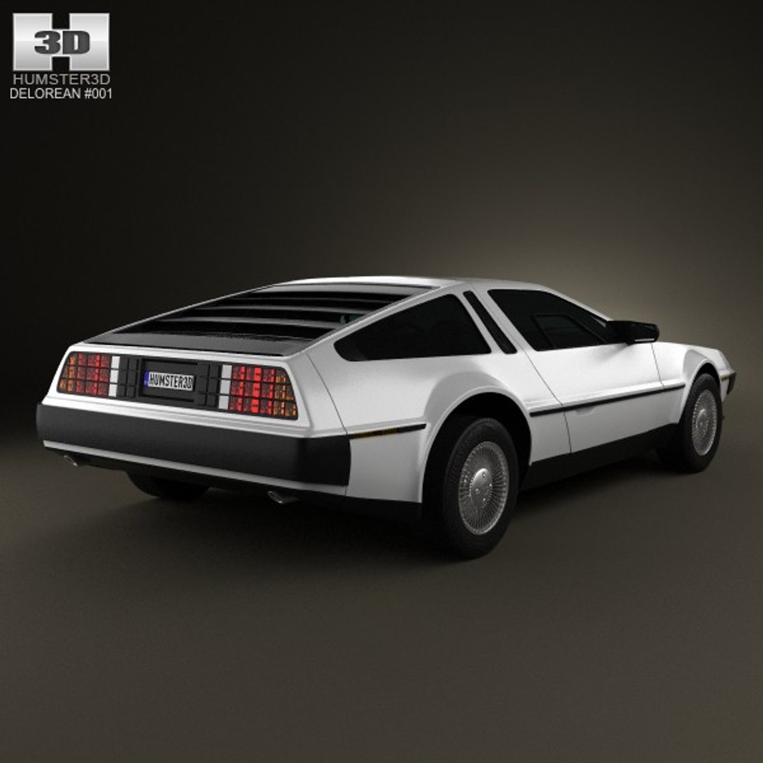 3d delorean dmc 12 model