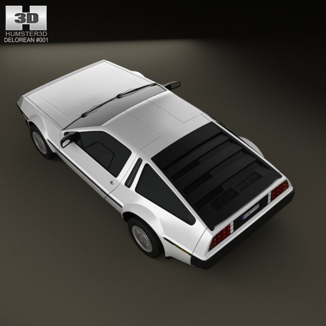 3d delorean dmc 12 model