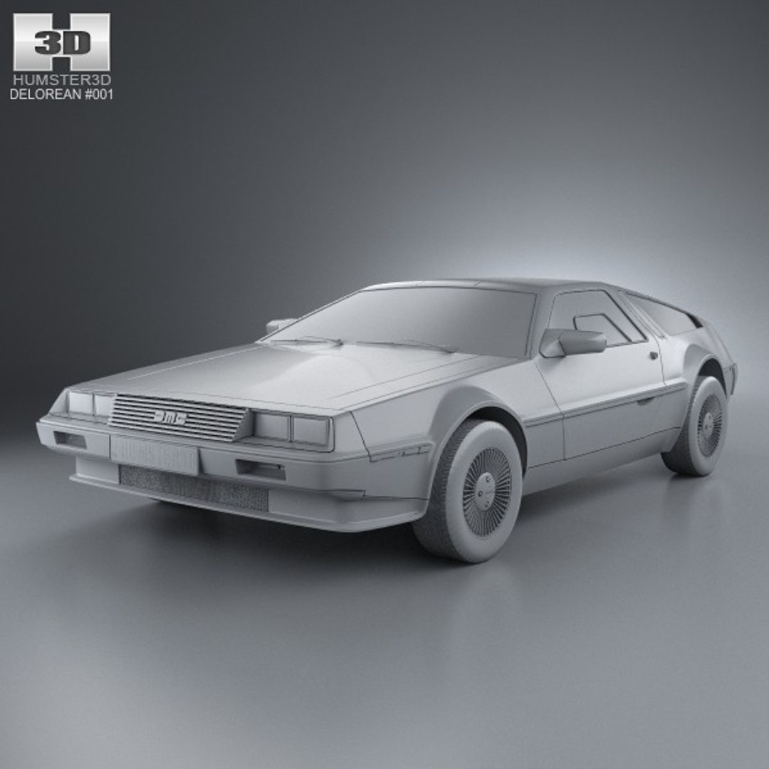 3d delorean dmc 12 model