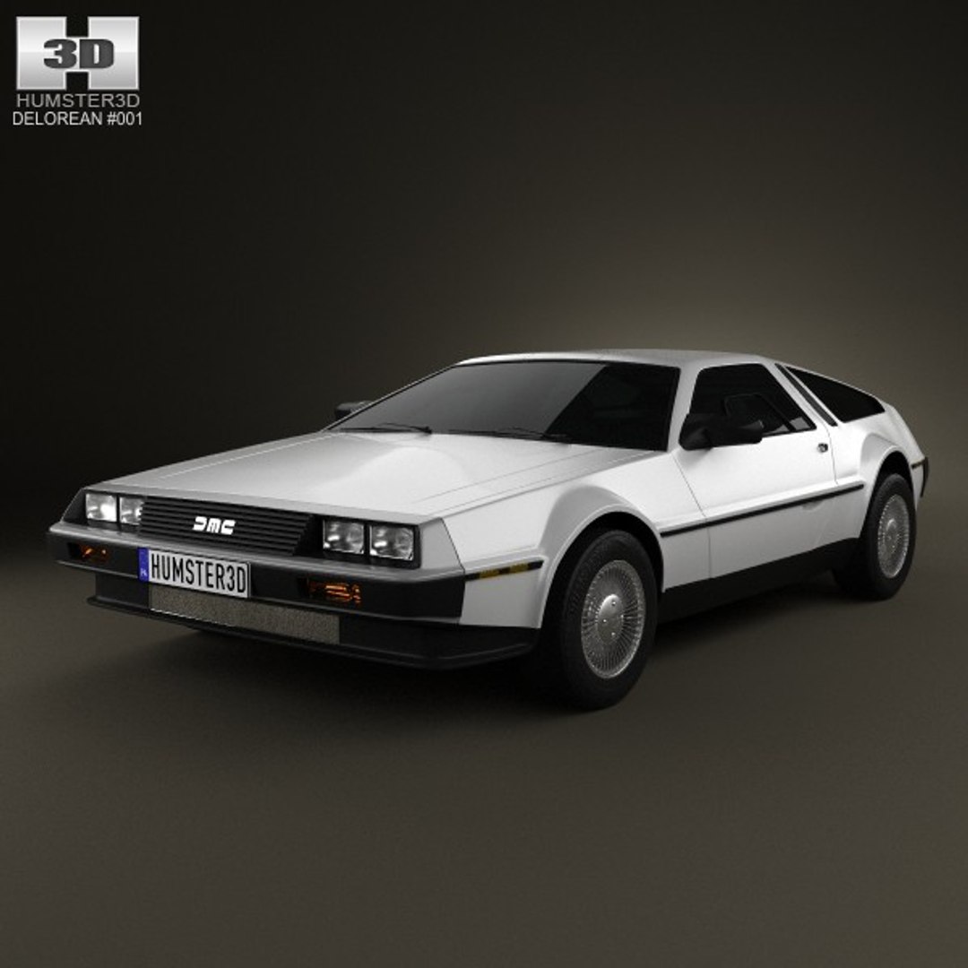 3d delorean dmc 12 model