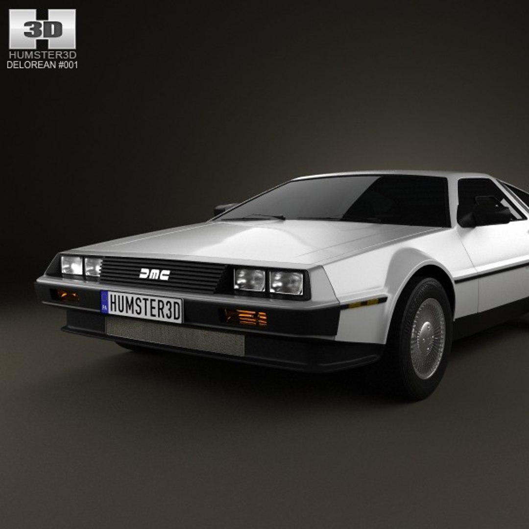 3d delorean dmc 12 model
