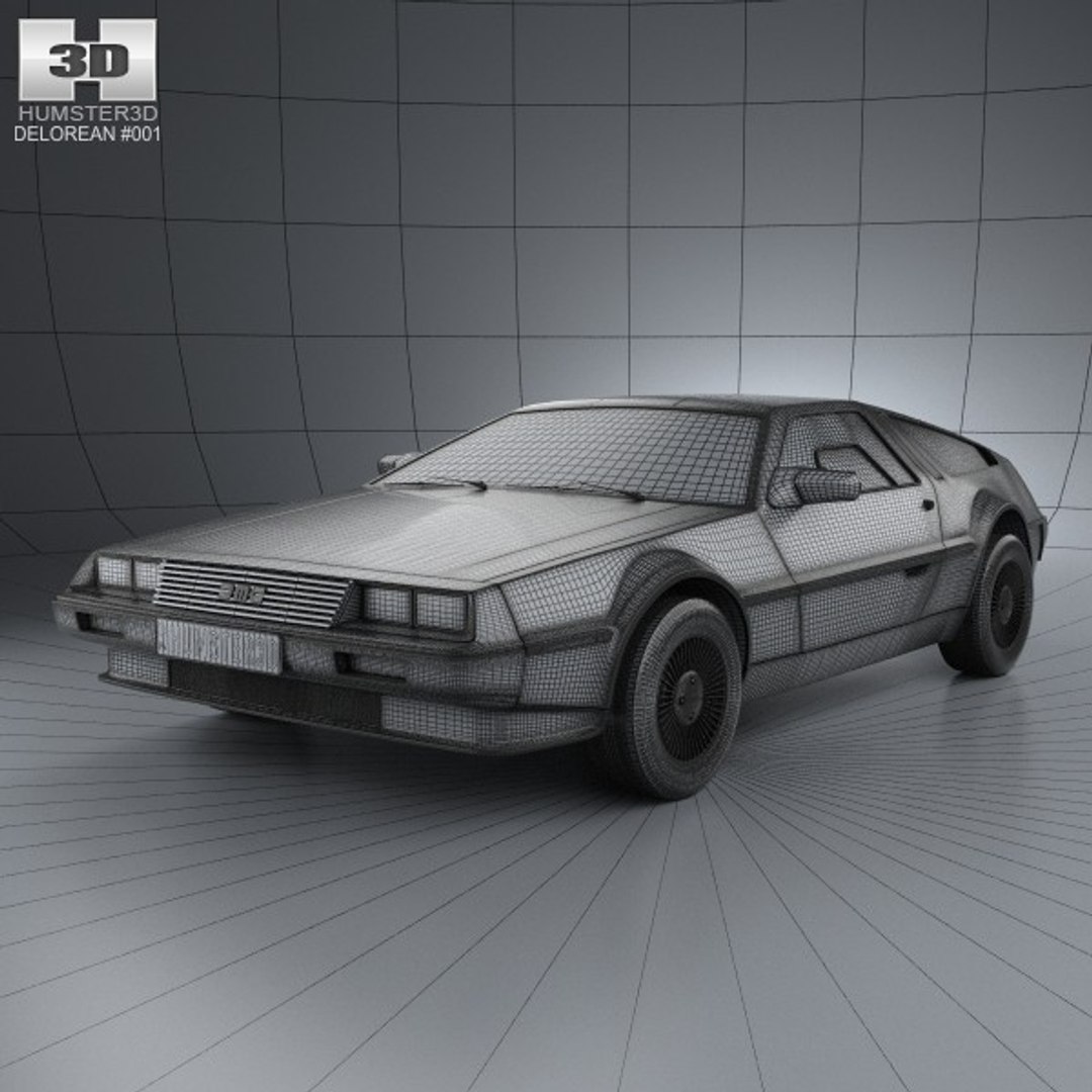 3d delorean dmc 12 model