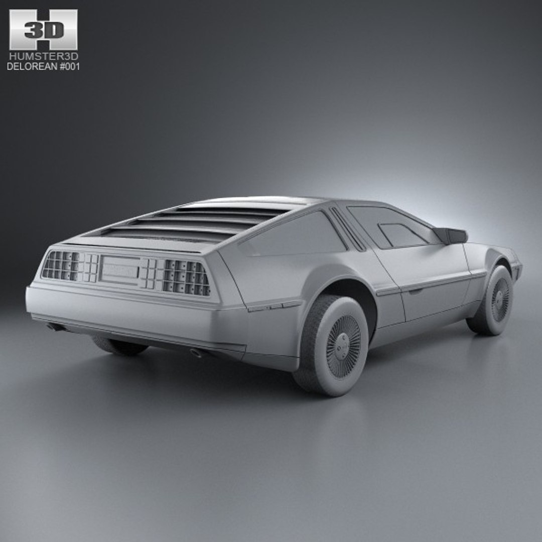 3d delorean dmc 12 model