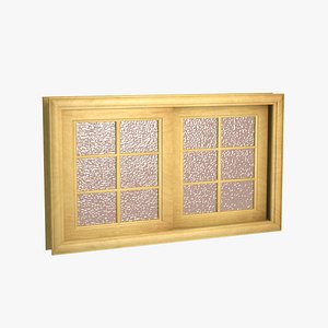 Classic Wood Window 3d Model