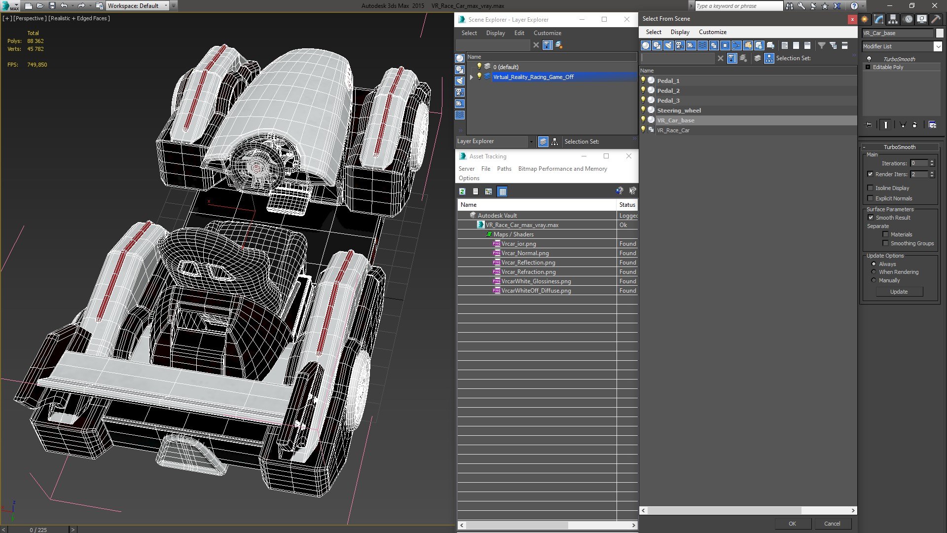 VR Race Car 3D model - TurboSquid 1789479