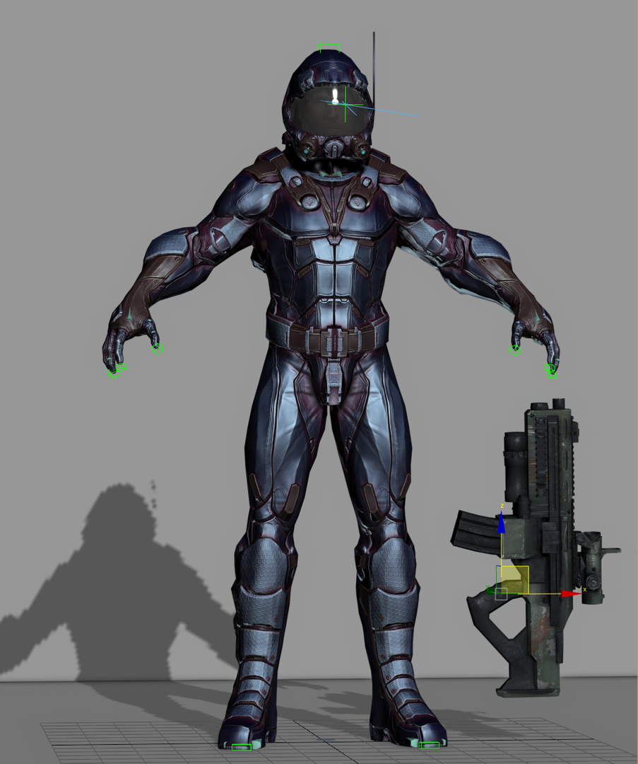 soldier man space 3d model